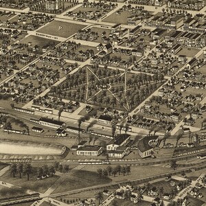 Map of Map of Denison, Texas TX, Grayson County 1886. Vintage ...