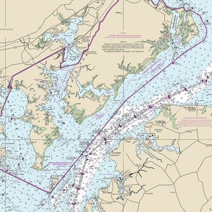 Nautical Charts of Chesapeake Bay. Sandy Point to Susquehanna River ...