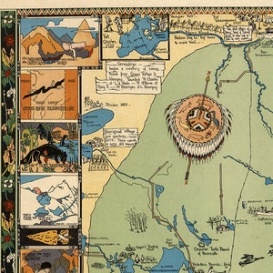Map of the Arrowhead, Minnesota, 1935. Restoration Hardware Home Deco ...