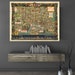 Pictorial Map of London Town 1938. Vintage Home Deco Style Old - Etsy