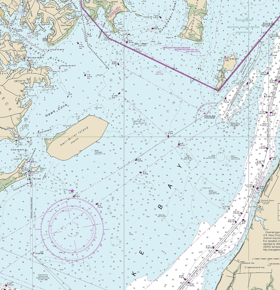 Nautical charts of Chesapeake Bay Approaches to Baltimore | Etsy