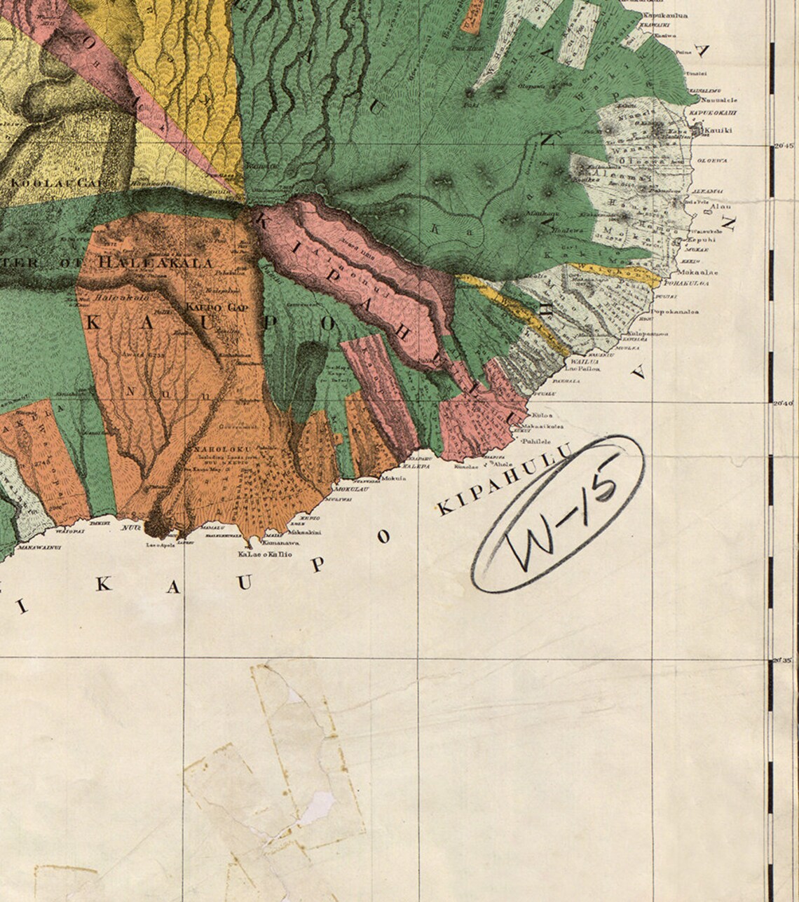 Vintage Map of Maui Hawaii 1885| Hawaiian Islands Reproduction Map ...