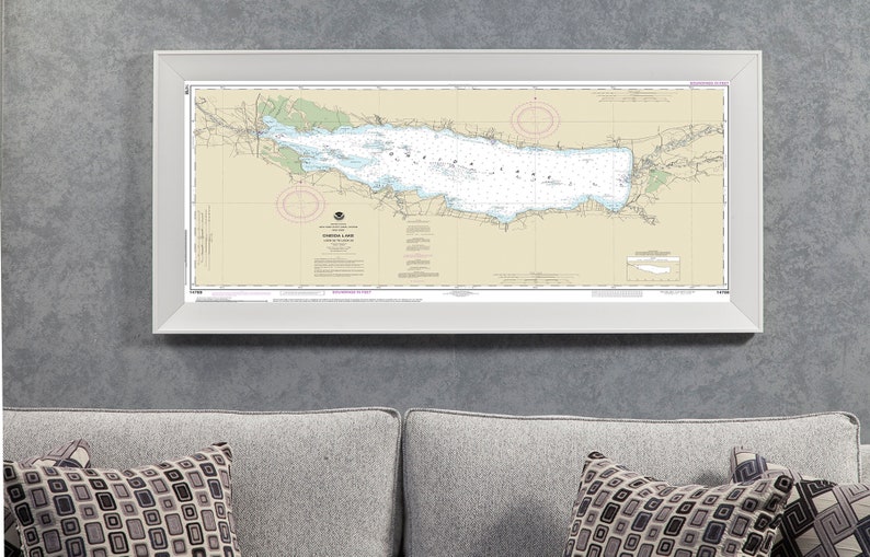 Oneida Lake Nautical Chart • NOAA 14788 • Lock 22 to Lock 23 • Upstate ...