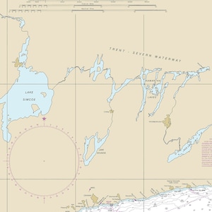 Nautical Charts of Lake Ontario. Lake Erie. Great Lakes. Lake Simcoe ...