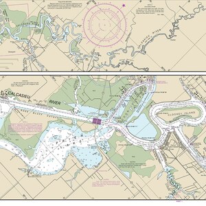 Calcasieu River and Lake Louisiana Nautical Wall Art Reproduction NOAA ...