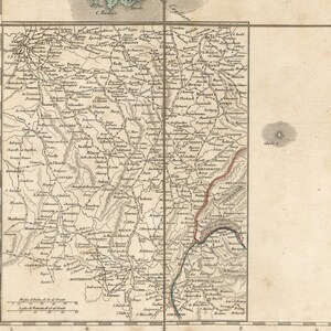 Map of Italy, 1851. Vintage Restoration Hardware Home Deco Style Old ...