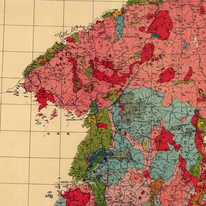 Map of North and South Korea With Geologic Information. Restoration ...
