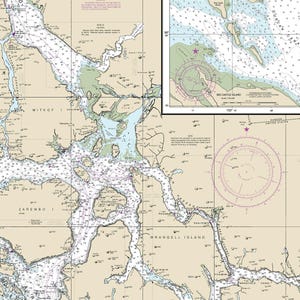 NOAA Nautical Charts of Etolin Island to Midway Island Including Sumner ...