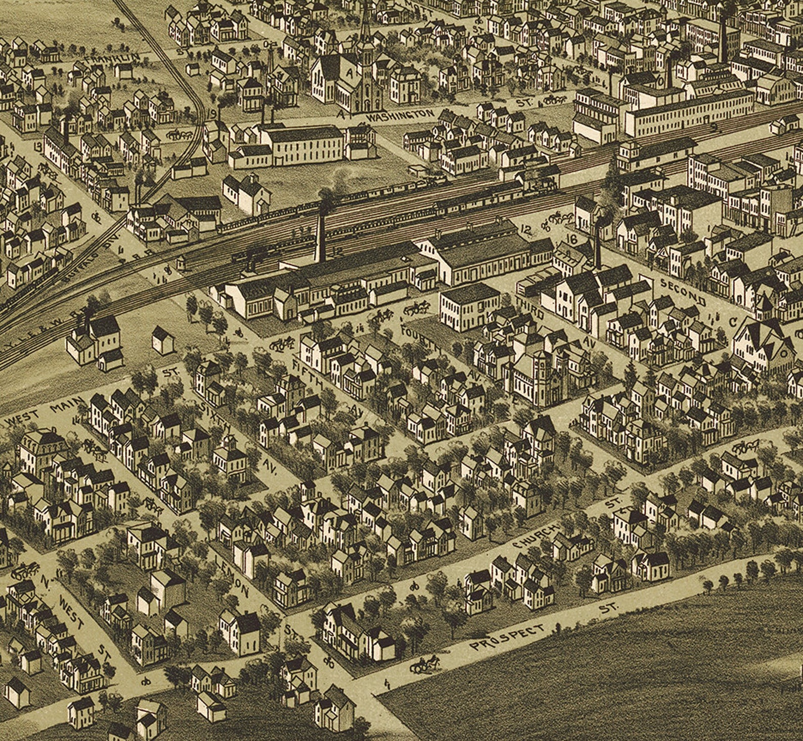 Map of Corry Erie County Pennsylvania Pa. 1895. Vintage - Etsy