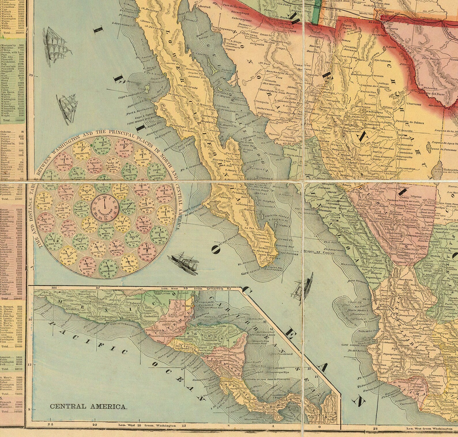 Map of the American Union Railroad Map of the United States. - Etsy