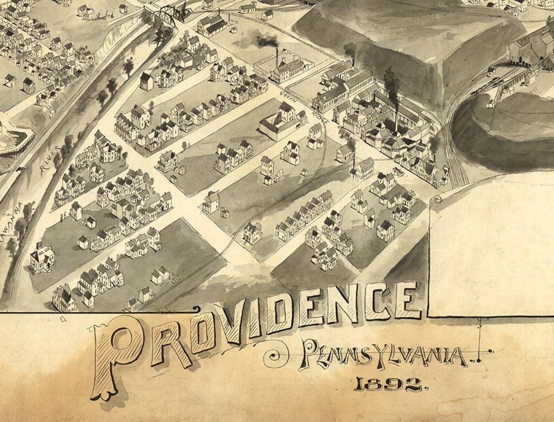 Map of Providence Lancaster Co. Pennsylvania 1892. Vintage - Etsy