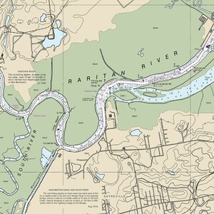 Nautical Chart of Raritan River Raritan Bay to New Brunswick. 12332 ...