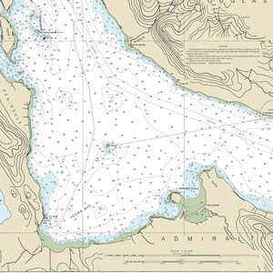 NOAA Nautical Charts of Gastineau Channel and Taku Inlet, Juneau Harbor ...