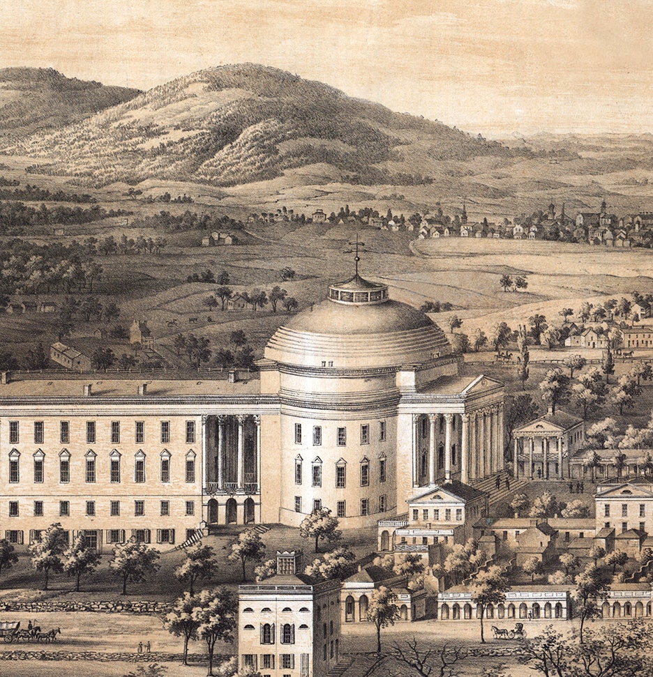 University of Virginia, Charlottesville & Monticello, Taken From Lewis ...