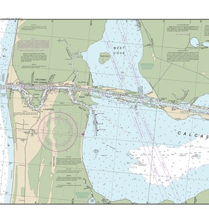 Nautical Charts of Calcasieu River and Lake, Louisiana. 11347. Lake ...
