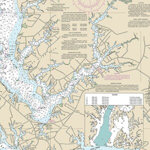NOAA Nautical Charts of Chesapeake Bay Eastern Bay and South River ...