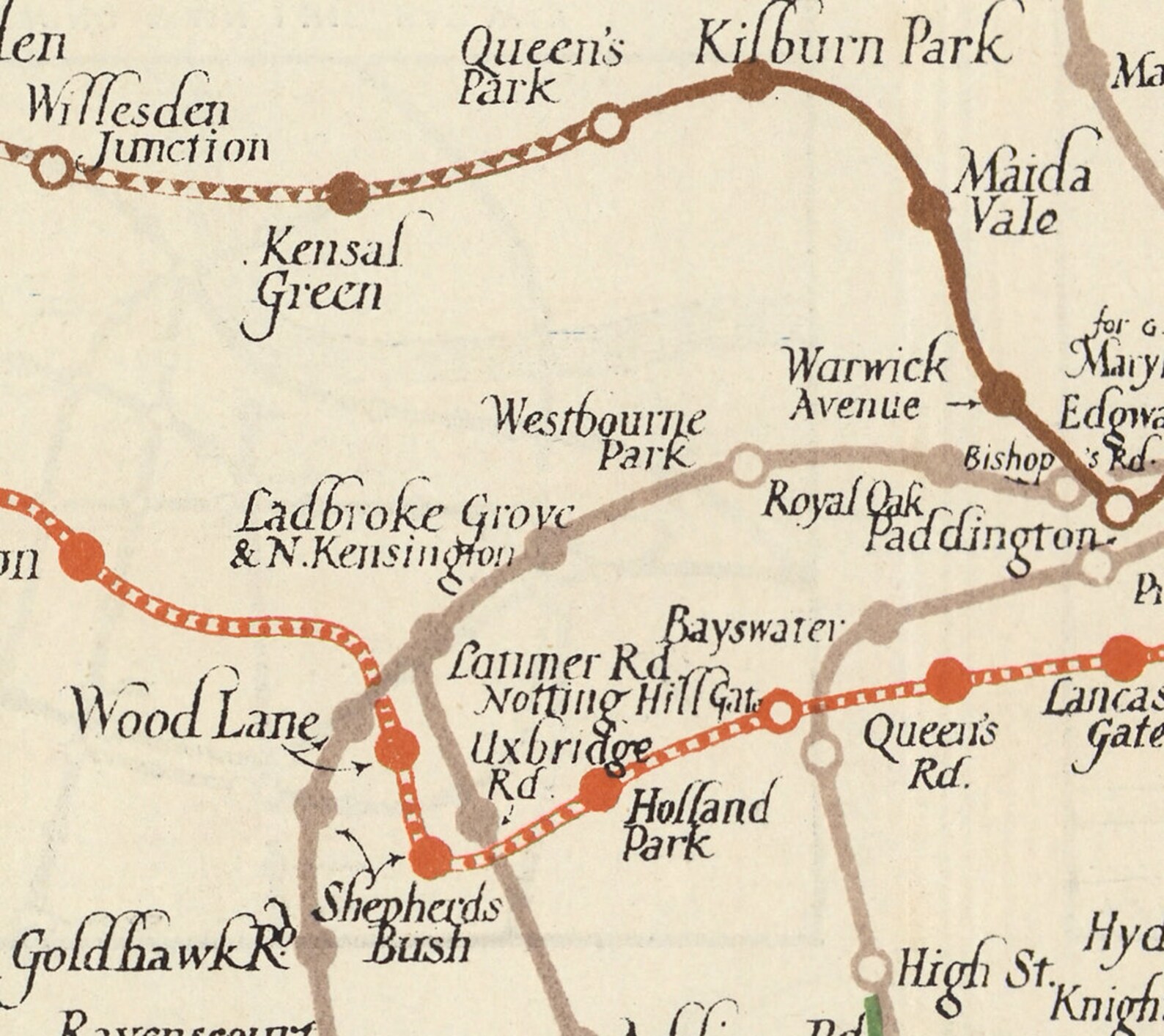 Map of London Underground. 1922. Vintage Home Deco Style Old - Etsy