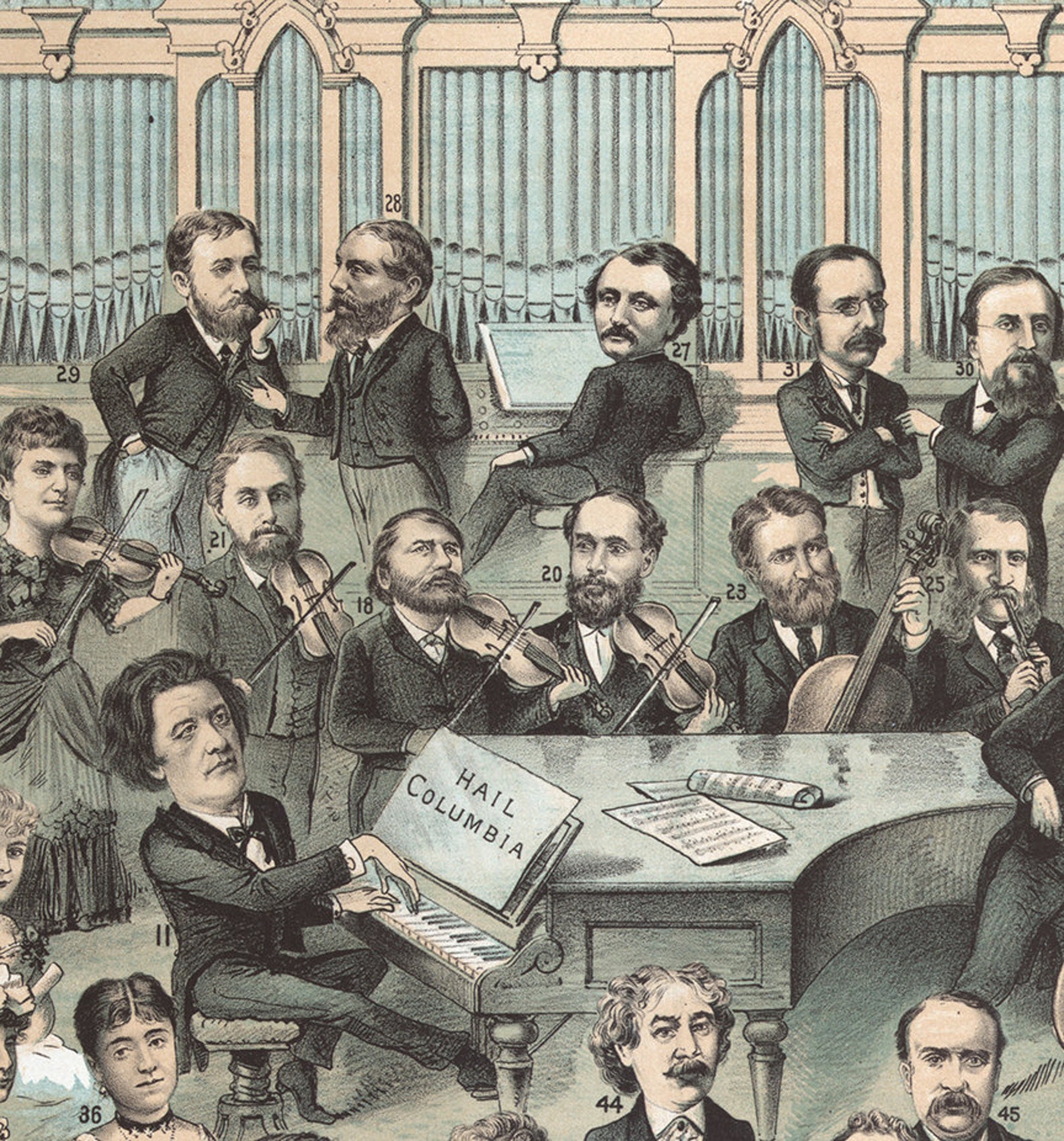 53 Musical Personalities Group Portrait on Concert Stage: | Etsy