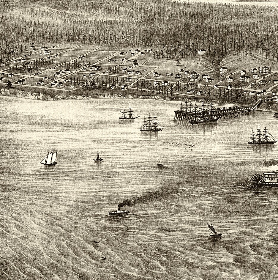 City of Seattle Puget Sound Washington Territory 1878 | Etsy
