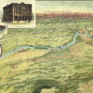Map of Everett, Snohomish Co., Washington 1893 Reproduction Vintage ...