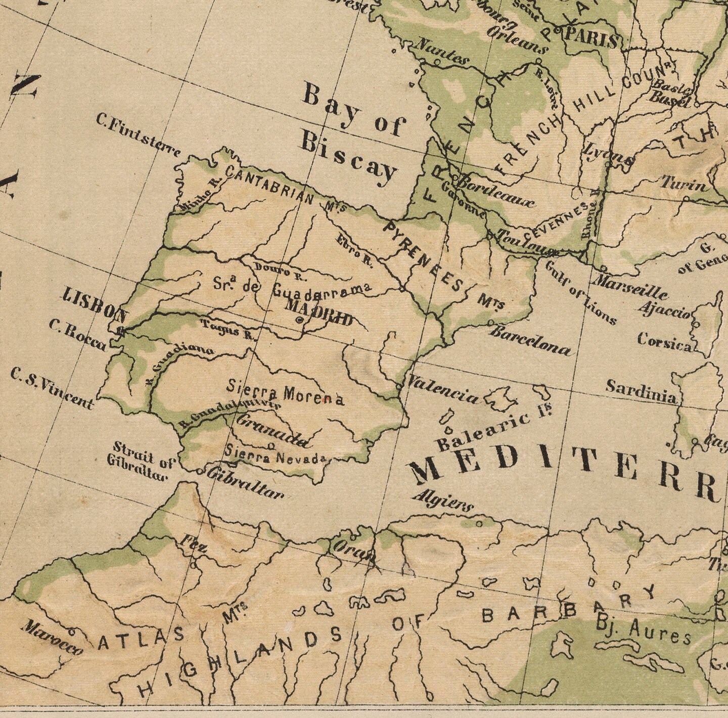 Map of Europe 1880. Vintage Home Deco Style Old Wall | Etsy