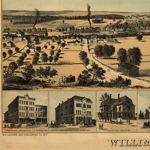 Map of Willimantic, Windham County, Connecticut CT 1882 Vintage Home ...
