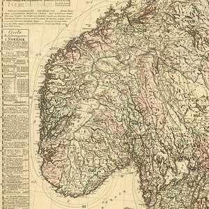 Sweden and Norway Geographical, Military and Statistical Map 1820 ...