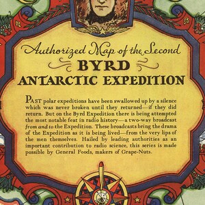 Map of the Second Richard Evelyn Byrd Antarctic Expedition. 1934 ...