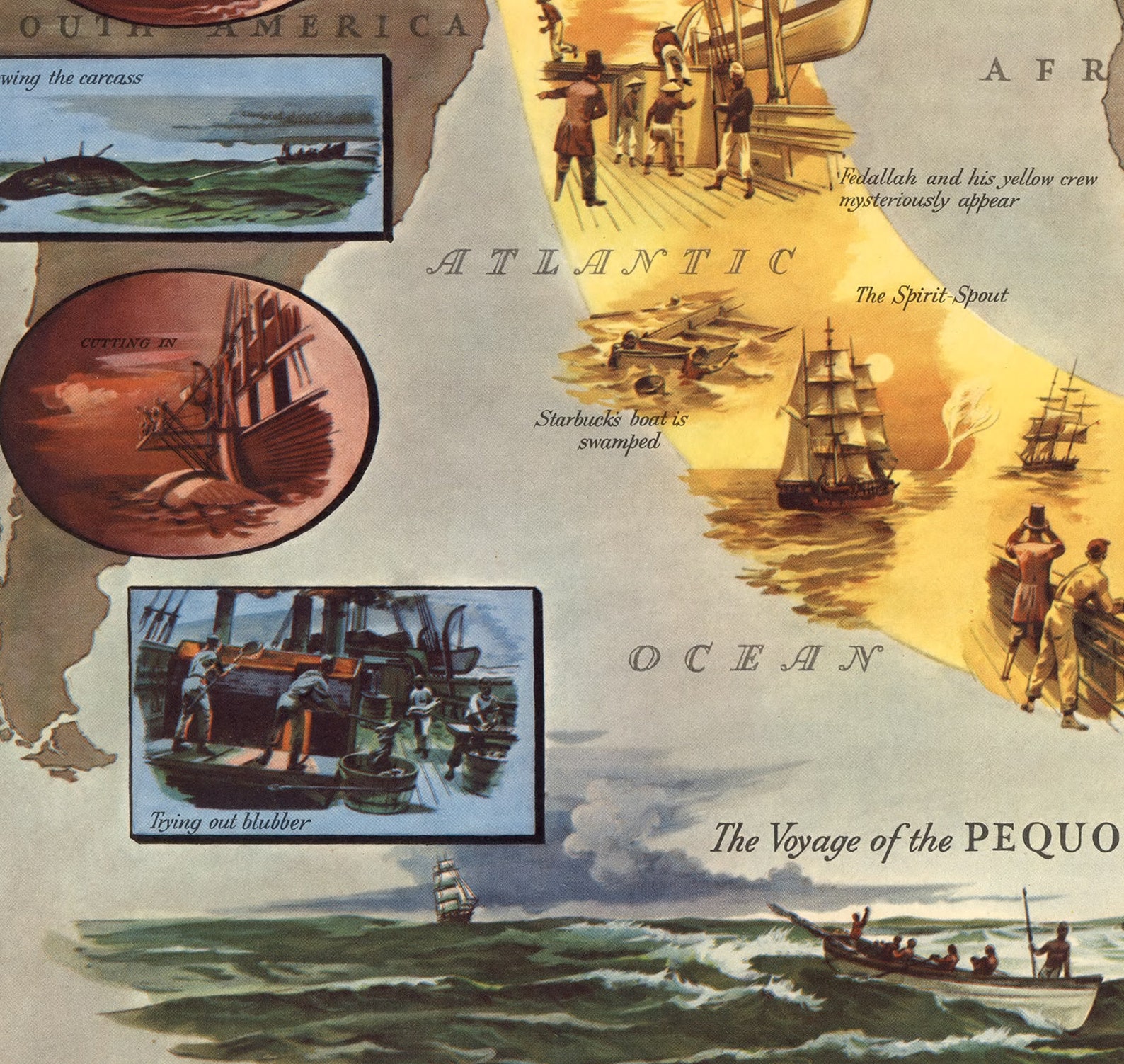 Reproduction Print of the Voyage of the Pequod From the Book - Etsy