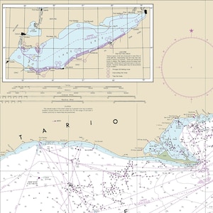 Nautical Charts of Lake Erie. Great Lakes. Lake Ontario. Lake Simcoe ...