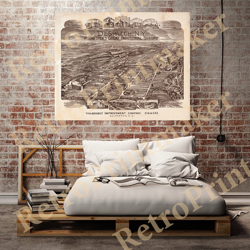 Map of Despatch East Rochester Monroe County New York NY | Etsy