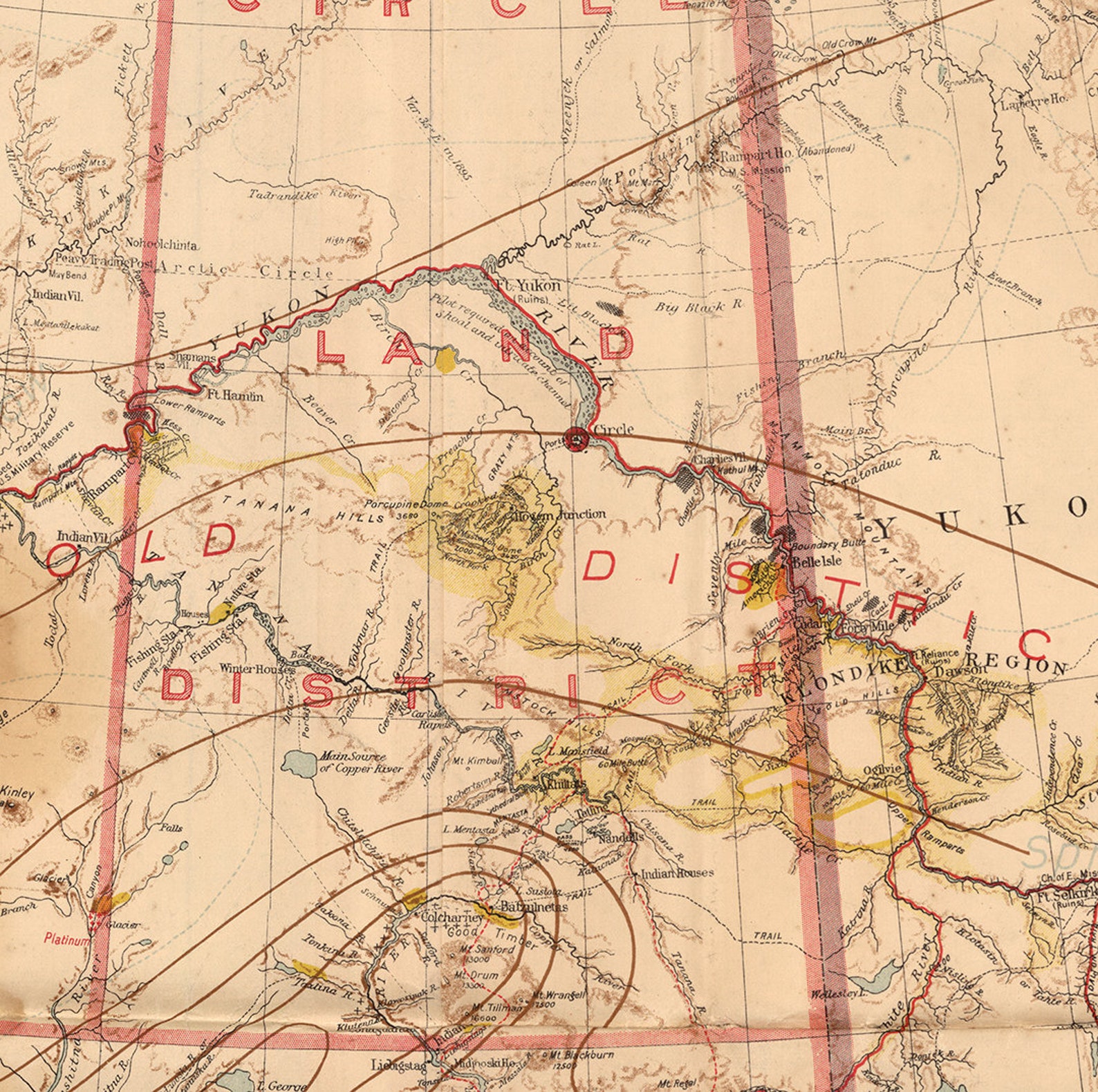 Map of Akaska 1898. Vintage Restoration Hardware Home Deco | Etsy