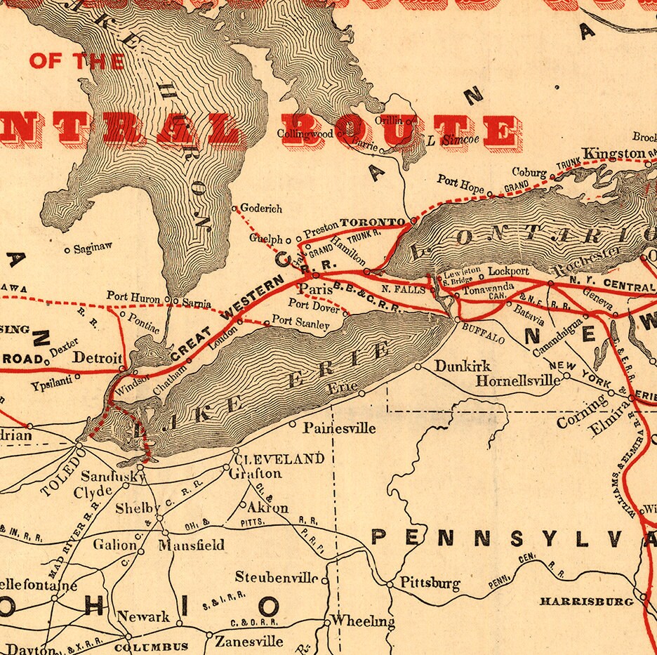 International Rail Road Guide of the Great Central Route. - Etsy