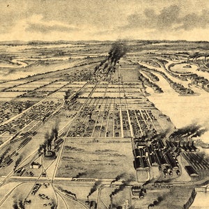 Map of Superior, Douglas Co., Wisconsin 1893, WI. Vintage Restoration ...