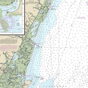 NOAA Nautical Charts of Chincoteague Inlet to Great Machipongo Inlet ...