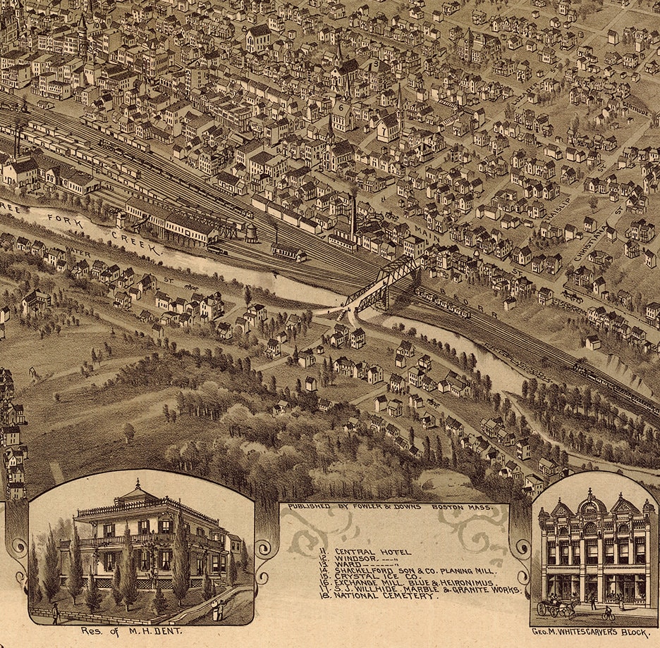 Map of Grafton Taylor County West Virginia WV. 1898. Vintage - Etsy