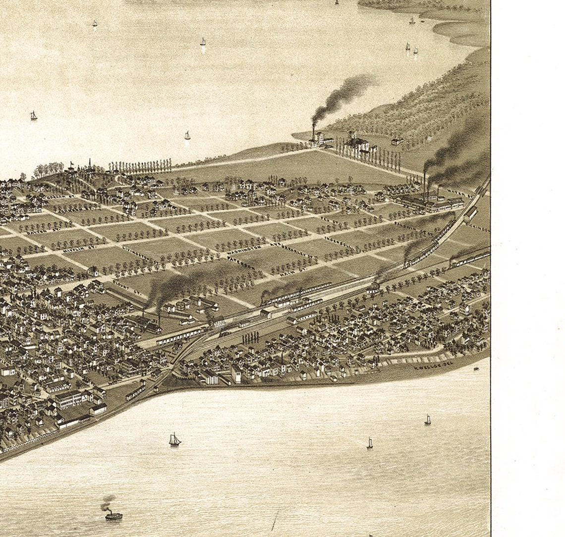 Map of Madison Dane Co. Wisconsin 1885 WI. Vintage Home - Etsy