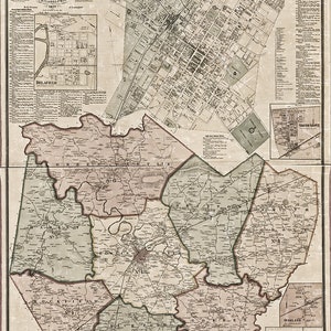 Map of the Warren County Kentucky 1877. Vintage Wall Art - Etsy