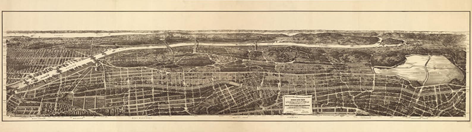 Map of Manhattan 23rd and 24th Wards Lying Westerly of the NY | Etsy