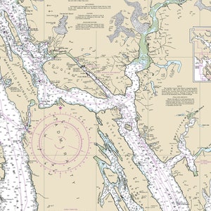 NOAA Nautical Charts of Stephens Passage to Cross Sound, Including Lynn ...