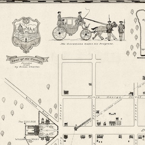 Map of Colonial Williamsburg, Virginia. Reproduction Map. - Etsy