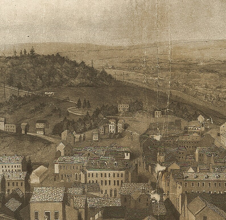 View of Pottsville Taken From Sharp Mountain Pennsylvania PA - Etsy