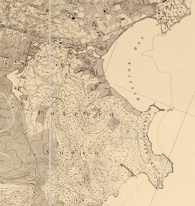 Map of San Francisco California CA 1893. Survey and | Etsy