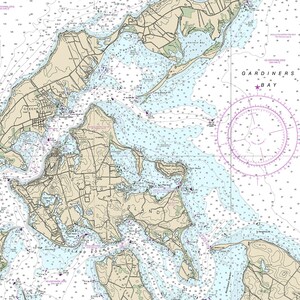 Nautical Charts of Shelter Island Sound and Peconic Bays. 12358 Noyack ...