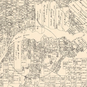 Map of San Saba County, Texas, TX ... 1879. Shows Ownership. Vintage ...