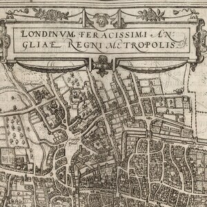 Map of London, 1579. Vintage Restoration Hardware Home Deco Wall ...