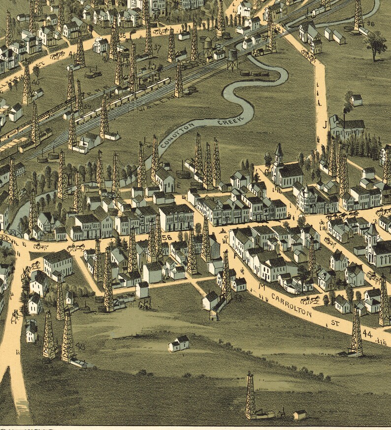 Map of Scio Harrison Co. Ohio. 1899. Home Deco Style Old - Etsy