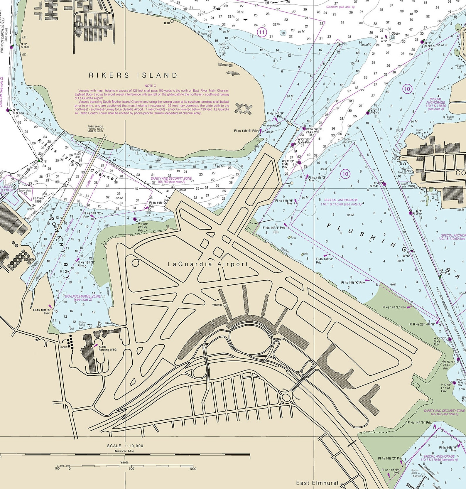 NOAA Nautical Charts of East River Tallman Island Queensboro - Etsy