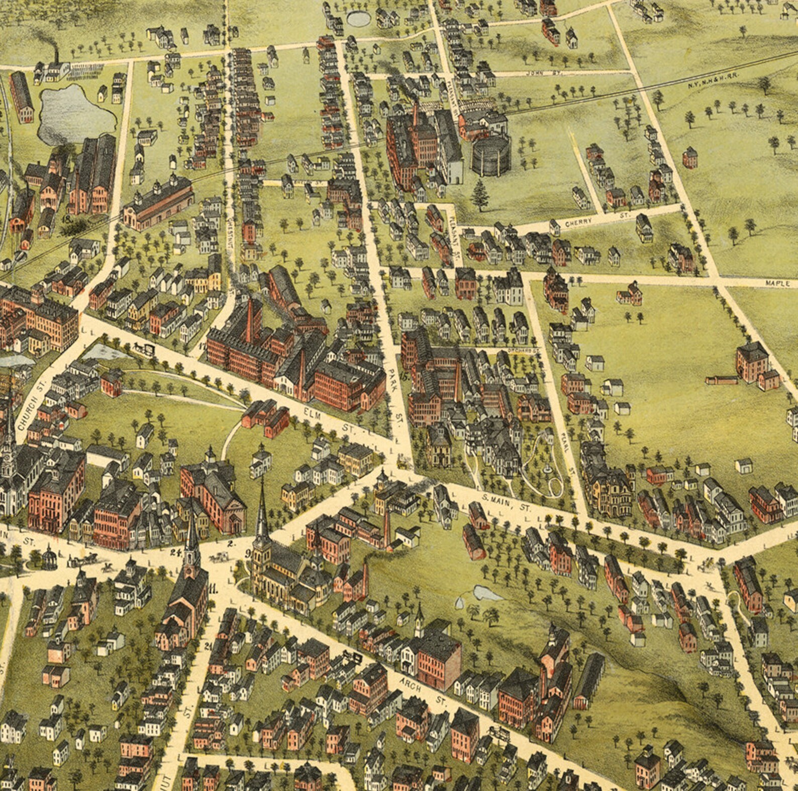 New Britain, Hartford County, Conn., Connecticut CT 1875. Bailey, Vogt ...