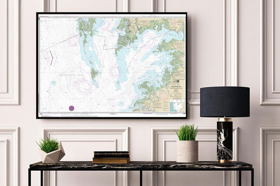 NOAA Nautical Charts of Chesapeake Bay Pocomoke and Tangier Sounds ...